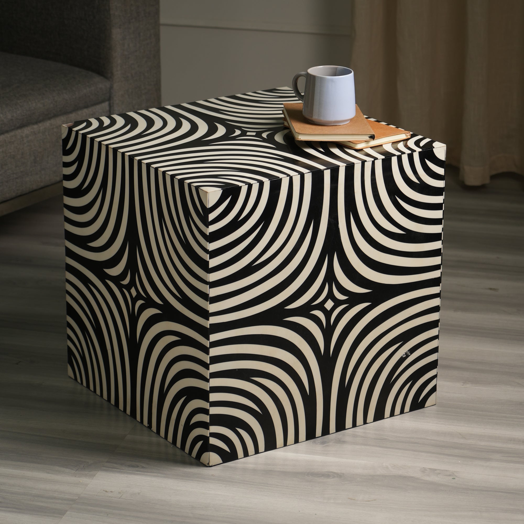 Square Patterned Side Table – Stylish and Functional Accent Piece ...