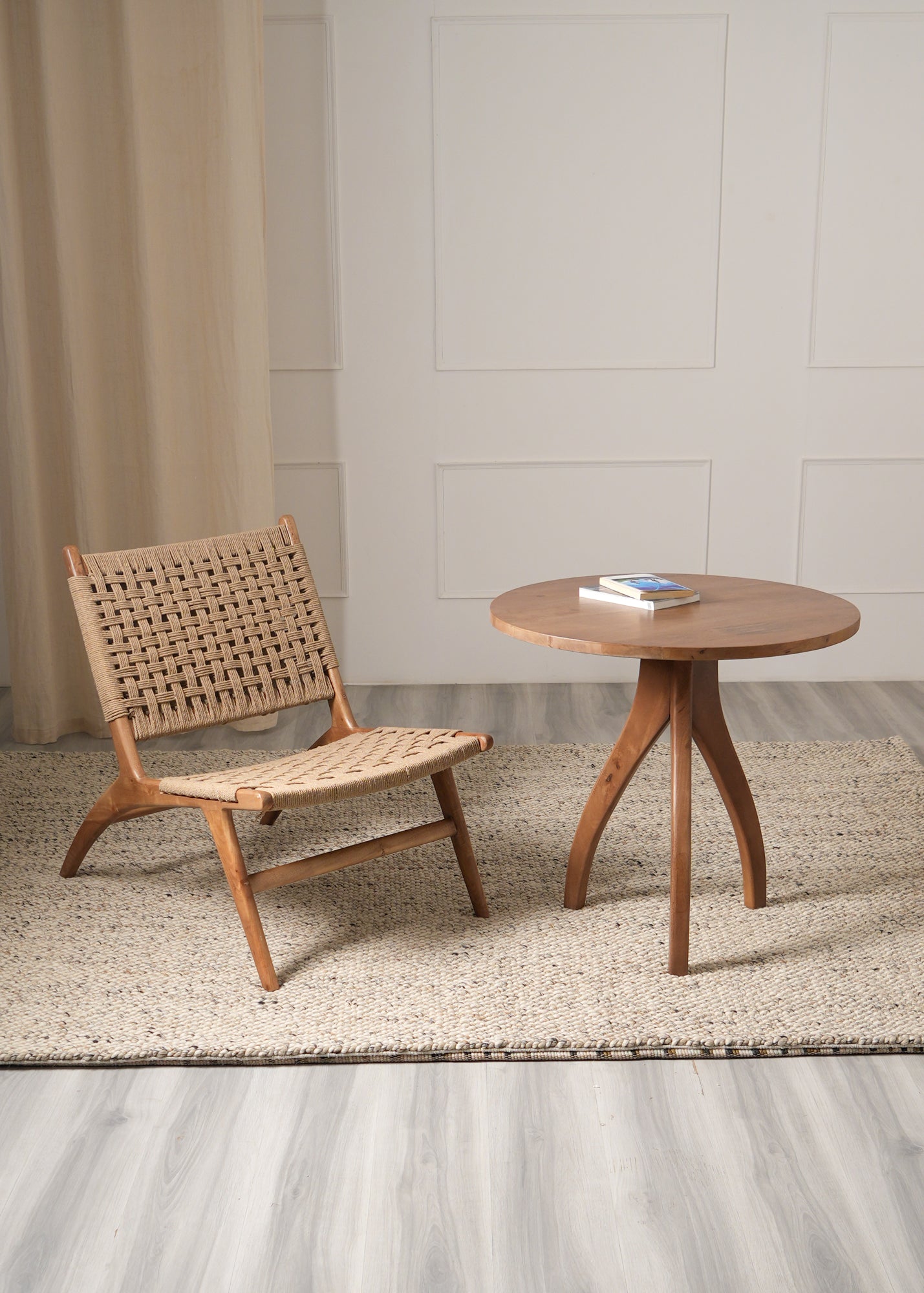 Acacia Wood and Jute Chair – Rustic Comfort with Natural Charm - SGC-2 ...