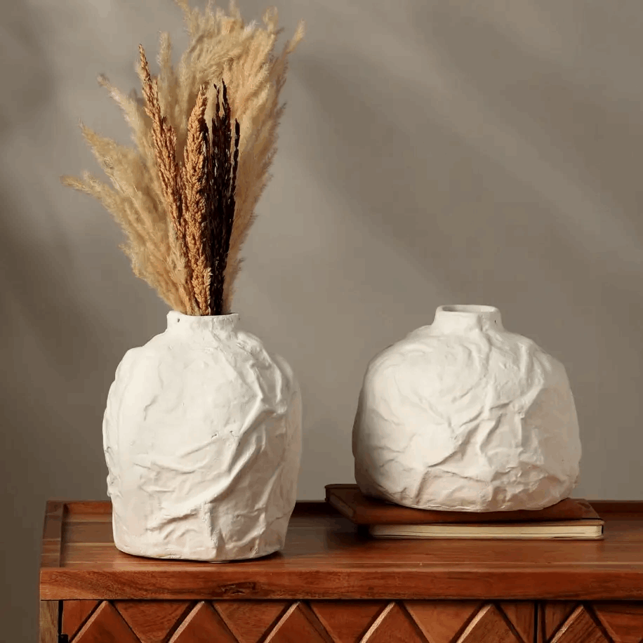 Large Ecomix Textured Recycled Vase - Handcrafted Sustainable Eco-Frie ...